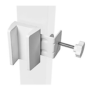 VIVO Clamp-on Power Strip Mount for Desk Leg, Under Desk Office Cable Management Organizer, Spring-Assisted Cord Holder, White, DESK-PS01LC