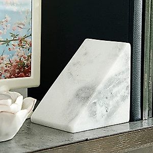 Bookends Marble Book Clips Student Book Support Book Stand Home Living Room Study Ornaments Desk Stand Bookshelf Room Office Decoration Office Book Stopper bookends