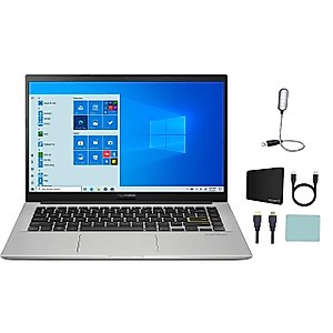 ASUS Vivobook 14'' FHD (1920x1080) Laptop, Intel i3-1005G1 1.2GHz, 4GB DDR4, 256GB SSD, Intel HD Graphics 610, WiFi, Bluetooth, Webcam, HDMI, Windows 10 Home + Accessories