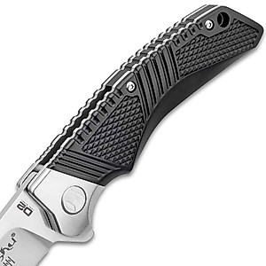 Honshu Premium Sekyuriti Ball Bearing Opening Pocket Knife - D2 Tool Steel Blade, Black TPU Handle Scales, Steel Pocket Clip – Ideal Everyday Carry Knife - 4 1/2" Closed