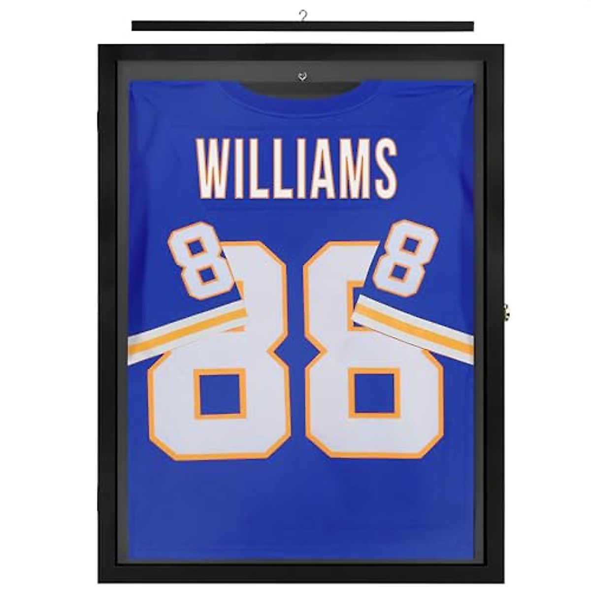 Americanflat Jersey Frame Display Case - 23x31 Lockable Display Case with Hanger - All-Star Collection - Black Sports Jersey Frame Shadow Box with Plexiglass for Baseball, Football, Basketball, Soccer