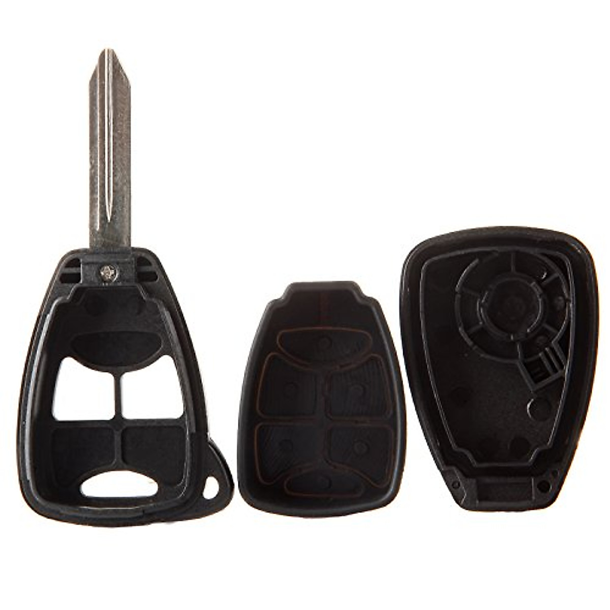 OCPTY 2 Uncut Blade Blank Key Remote Shell Case shell Replacement for Chrysler for Dodge for Jeep 3 Buttons