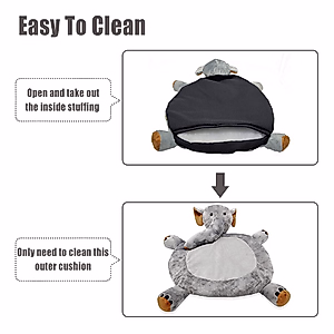 WEOK Heartbeat Puppy Toy, Dog Anxiety Relief Toys with Heartbeat, Dog Heartbeat Toy Bed Mat for Anxiety, Puppy Heartbeat Sleep Aid Comfort Toy for Puppy Dogs Cats Pets