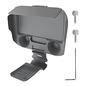 Anbee Upgrade 2-in-1 Protector Cover & Monitor Sun Hood for DJI RC 2 Remote Controller, Compatible with DJI Air 3S / Mini 4 Pro Drone (For DJI RC 2 Controller)