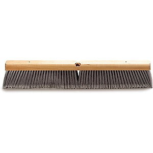 SPARTA 4501423 Flo-Pac Flagged Fine Floor Sweep, Polypropylene Bristles, 24" Block Size, 3" Bristle Trim, Gray
