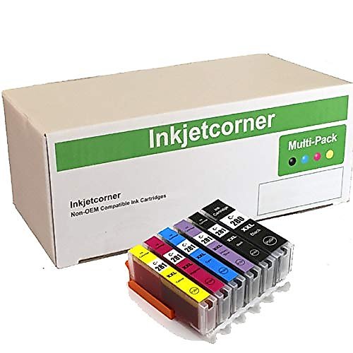 Inkjetcorner Compatible Ink Cartridge Replacement for PGI-280XXL CLI-281XXL PGI 280 XXL CLI 281 XXL for use with TS8320 TS8322 TS8222 TS9120 TS8120 TS8220 (6-Pack)