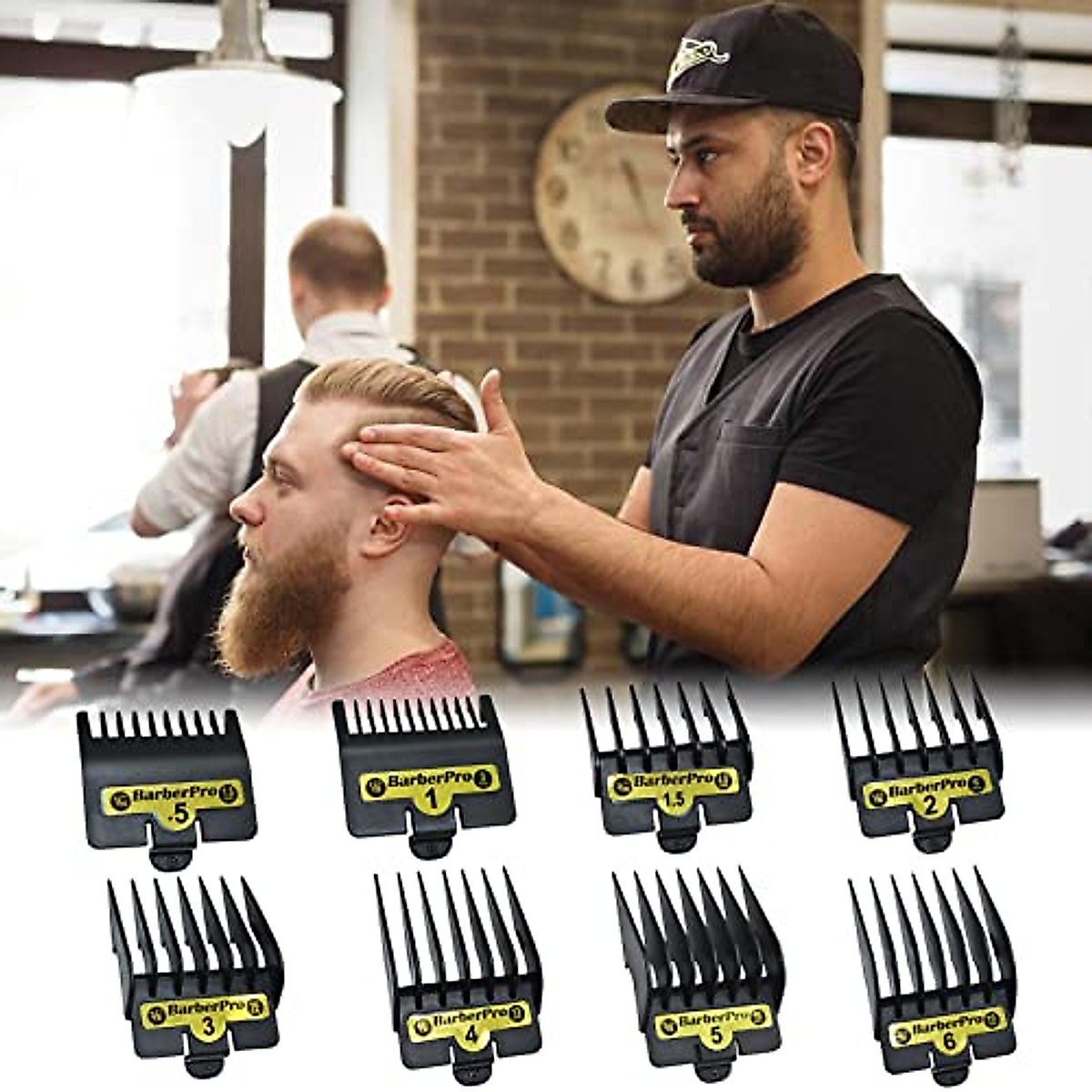 Hair Clippers Guard Comb Set Compatible with Babyliss BaBylissPRO Barberology