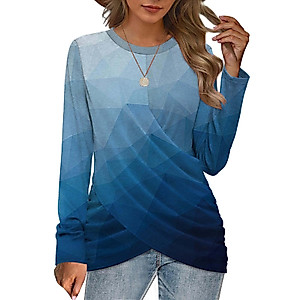 Ollysqiar Women Casual Pima Cotton Long Sleeve,outlets Warehouse Sale Plus Size,Orders Placed by me,Overstock Clearance Outlet,Friday Deals,20 Dollar Items
