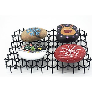 INFISELECT 12Pack Art Drying Rack with Metal Stand Perfect for Preschool Classroom DIY Crafts Rock Painting and Easter Egg Decorating