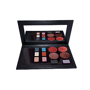 Allwon Magnetic Palette Empty Eyeshadow Makeup Palette with Shatterproof Mirror for Eyeshadow Lipstick Blush Powder (Black)
