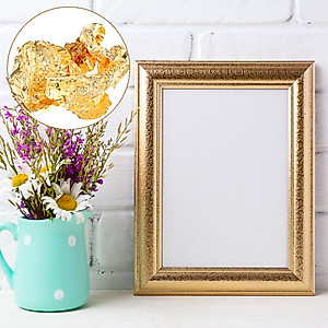 Bememo 100 Sheets Imitation Gold Leaf for Arts, Gilding Crafting, Decoration, 5.5 by 5.5 Inches