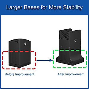 JOFUNG Bed Risers (Up to 3.4 inch) with Adjustable Screw Clamp, Suitable for Bed/Sofa/Desk/Table and Chair Leg Diameters 0-1.5”, Supports Up to 5000 Lbs, Black