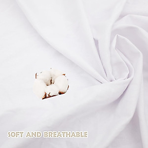 Cotton Fabric: 63 inch x 5 Yards Unbleached Muslin Linen Fabric Perfect for Sewing, Apparel, and Craft（Bleached