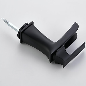 Waterfall Bathroom Faucet Black Single-Handle One Hole Sink Faucet Farmhouse Bath Vanity Lavatory Restroom Faucets