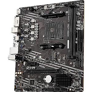 MSI A520M-A PRO Gaming Motherboard (AMD AM4, DDR4, PCIe 3.0, SATA 6Gb/s, M.2, USB 3.2 Gen 1, DVI/HDMI, Micro-ATX)
