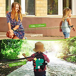 4 Pieces Toddler Leashes Dinosaur Toddler Backpack Leash Kids Backpack Harness with Leash Cute Backpack Anti-Lost Rope Toddler Safety Belt Anti Lost Wrist Link for 3-5 Years Old Kid Girl Boy