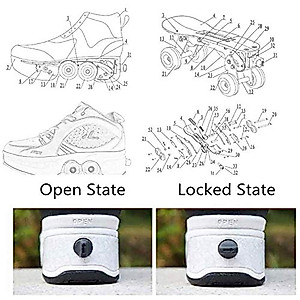 Double-Row Deform Wheel Automatic Walking Shoes Invisible Deformation Roller Skate 2 in 1 Removable Pulley Skates Skating Rollerskates Outdoor Parkour Shoes with Wheels for Girls Boys,White high,US 6