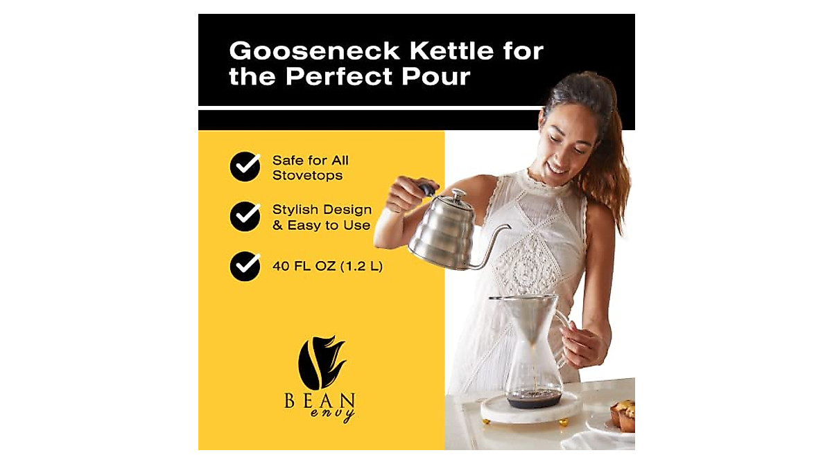 Bean Envy Gooseneck Coffee Kettle - Perfect Brew Every Time
