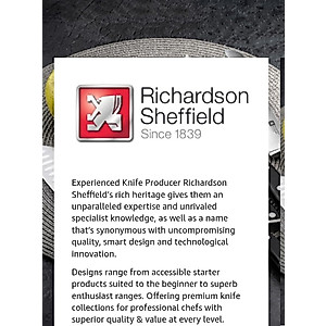 Richardson Sheffield Vulcano Stainless Steel Professional Paring Knife 3.5"" and All Purpose Knife 4.5"", Small, Black, R075X2P580K69