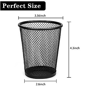 Gwybkq Pen Holder for Desk Mesh Pen Cups Metal Pencil Holder 12 Packs Desk Organizers and Storage