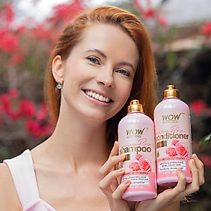 WOW Skin Science Himalayan Rose Hair Shampoo & Conditioner for Dry Damaged Hair - Hydrating Hair Repair (Set 16.9 Fl Oz (Pack of 2))