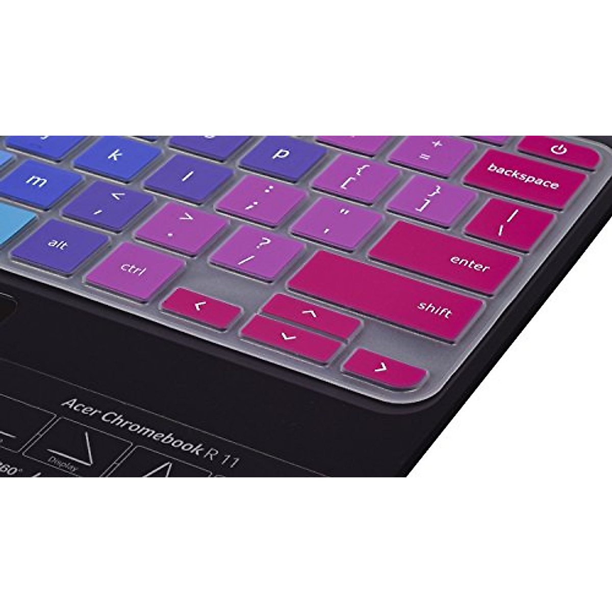 Colorful Keyboard Cover for Acer Chromebook Spin 11 311 CP311 511 512/Chromebook 11 CB3-131 CB3-132 CP311 C738T CB5-132T/Chromebook Spin 713 CP713 R13 CB5-312T/Acer Chromebook 14" 15.6",Rainbow