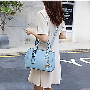 MKF Collection Satchel Bag for Women’s Crossbody Handbag Vegan Leather Top-Handle, Wristlet Wallet Purse Set Tan