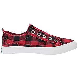 Blowfish Malibu womens Play Sneaker, Red Buffalo Check, 6 US