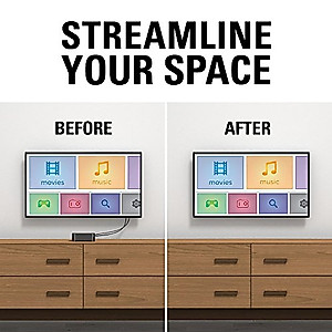 Sanus SASP1-B1 Streaming Media Player Mounting Bracket Hides Most Small Devices Up to 3 lbs. Behind Your TV - Apple TV Roku Fire TV etc. - SASP1-B1 Black