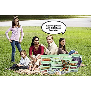 THE ROH Food Storage Containers with Lids Airtight for Kitchen Organization and Storage (34Pcs) Freezer & Microwave Safe, BPA Free Leak-proof for Lunch Box Containers-Snacks, Sandwich & Bento box