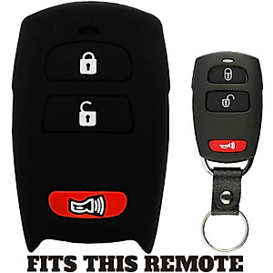 KeyGuardz Keyless Entry Remote Car Key Fob Outer Shell Cover Soft Rubber Case for Kia Sedona Hyundai Entourage