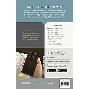 KJV Large Print Premium Value Thinline Bible, Filament Enabled (LeatherLike, Floral Wreath Teal, Red Letter)