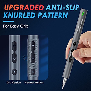 WOTOW Electric Screwdriver, (Newest) 28 in 1 Mini Power Precision Cordless Screwdriver Set with 24 Bits 3 LED Lights Rechargeable Repair Tool Kit with Magnetizer for PC Glasses Laptop Phone Watch Toys