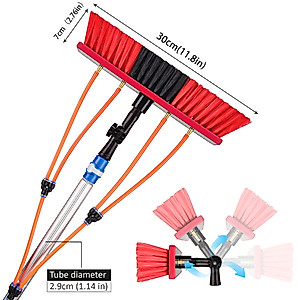 Solar Panel Cleaning Brush, 26 FT Adjustable Water Fed Pole Cleaning Kit, Solar Panel Cleaning Pole and Outdoor Window Washing Equipment
