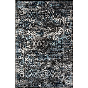 Momeni Rugs Juliet Collection Area Rug, 7'6" x 9'6", Charcoal