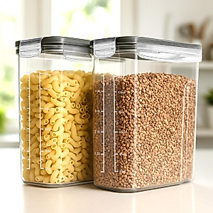 Utopia Kitchen Cereal Containers Storage - 4 Pack Airtight Food Storage Containers & Cereal Dispenser For Pantry Organization And Storage - Canister Sets For Kitchen Counter