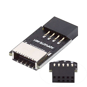 chenyang USB 2.0 9Pin Male to USB 3.1 Type E Key-A Female Front Panel Socket to 9Pin Mainboard Header Extension Adapter