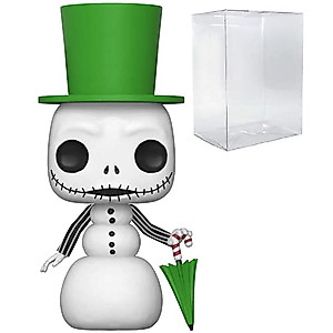 POP Disney: The Nightmare Before Christmas - Snowman Jack Funko Vinyl Figure (Bundled with Compatible Box Protector Case)