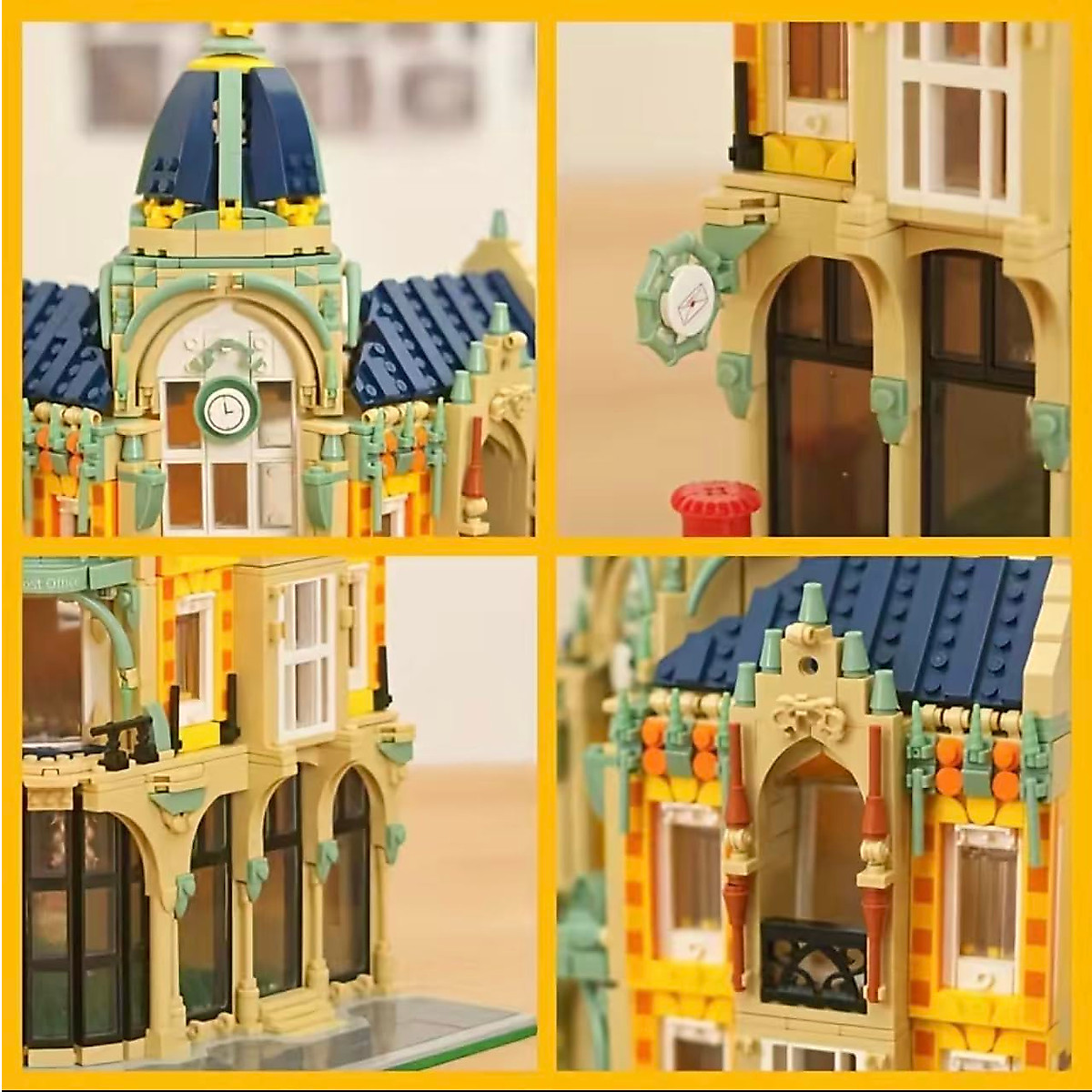 General Jim's Corner Post Office Modular Building Set - 3-Story Design with Post Office, Art School, Pottery Studio, Red Mail Truck & Realistic City Details for Architecture Lovers