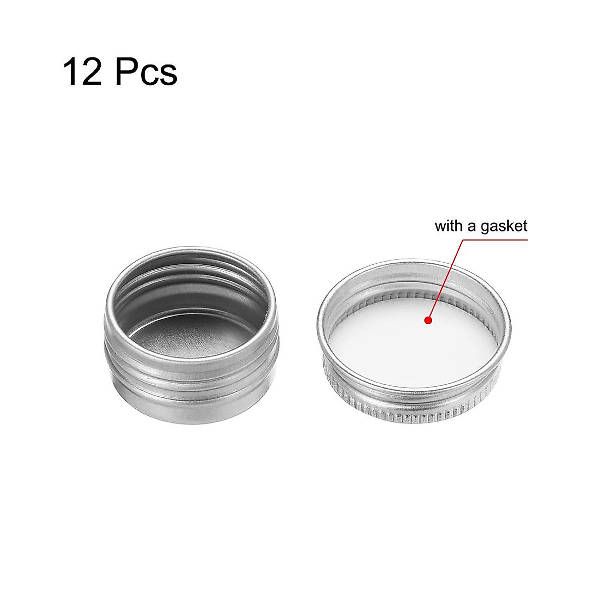uxcell 12 Pack 0.17 oz Round Aluminum Cans Tin Can Screw Top Metal Lid Containers for Crafts, Candles, 5ml