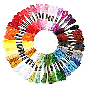 Maybenice Embroidery Floss Set 50/100/150 Skeins Rainbow Color Cross Threads Sewing Thread Embroidery Starte Hand-Embroidered Thread