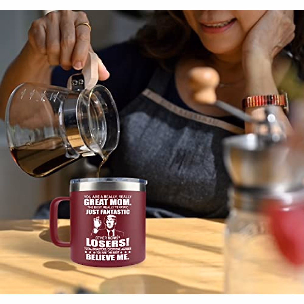 Christmas Gifts for Mom, Women, Wife - Mom Christmas Gifts - Gifts for Mom from Daughter, Son, Kids - Mom Gifts - Birthday Gifts for Mom, Mother - Mom Birthday Gifts - Mother Daughter Gift 14 Oz Mug