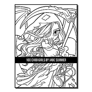100 Chibi Girls: An Adult Coloring Book Collection with Cute Girls, Fantasy, Horror, Christmas, and More!
