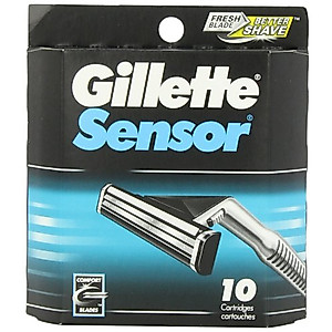 Gillette Sensor Cartridges 10 Count (Pack of 2)