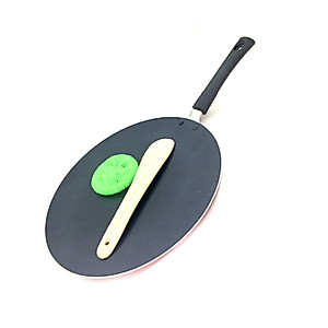 Aluminum Chapati Pan Non-Stick Roti Pan Chapati Tawa Concave Nonstick Griddle Crepe Pan Frying Skillet Pan for Omelette Pan Paratha Tawa Indian Roti Chapati Concave Griddle Tava (275 MM)