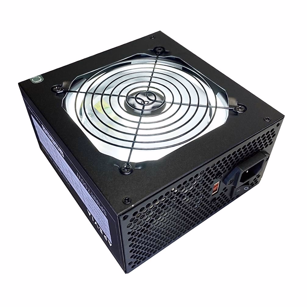 Apevia ATX-SR700W Spirit ATX Power Supply with Auto-Thermally Controlled 120mm White LED Fan, 115/230V Switch, All Protections