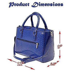 Primeware Insulated Drink Purse w/ 3L Bladder Bag | Thermal Hot and Cold Storage | Portable Drinking Dispenser for Wine, Cocktails, Beer, Alcohol | PU Leather Finish (Blue Burmese)