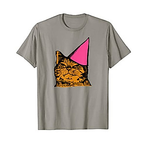 Cat With A Party Hat: Funny Kitty T-Shirt