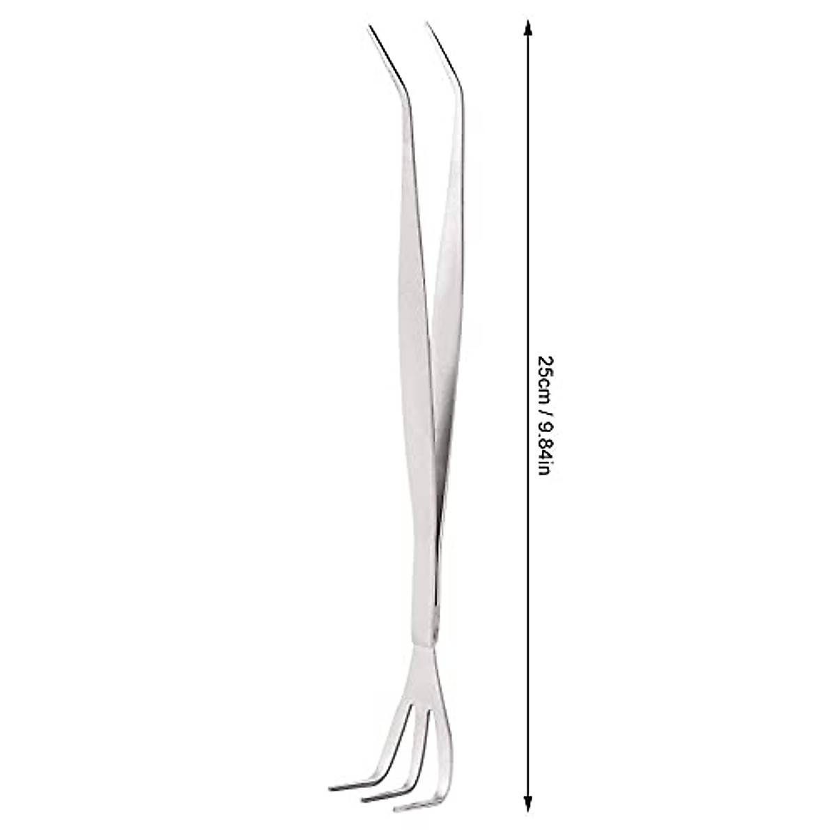 Agatige 2 in 1 Gardening Hand Rake, Stainless Steel Root Claw Rake Bonsai Gardening Hand Tool for Cultivating, Loosening Soil, Spreading Mulch