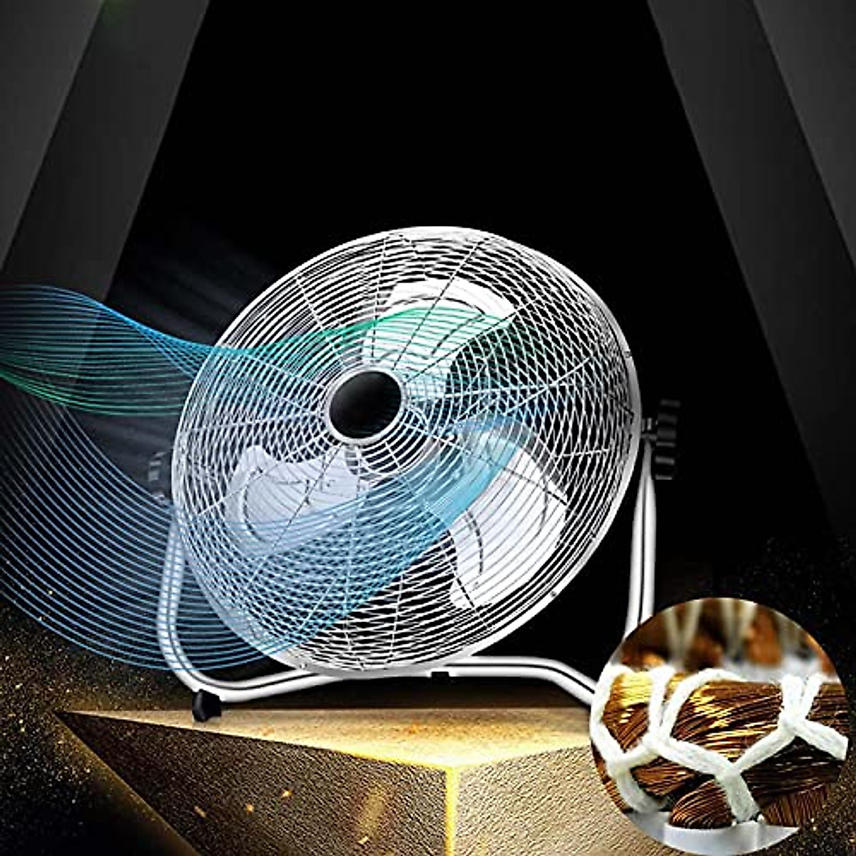 Wgwioo Adjustable Floor Fan, Floor Wall Fan, High Velocity Cold Air Circulator, High Velocity Heavy Duty Floor Fan, for Industrial, Commercial, Residential, and Greenhouse Use,12 inch